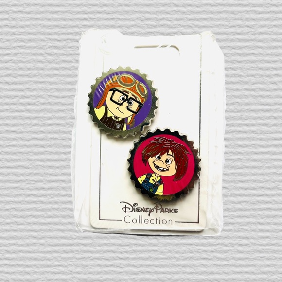Disney | Jewelry | Disney Pixar Up Movie Carl Ellie Kids Bottle Caps 2 ...
